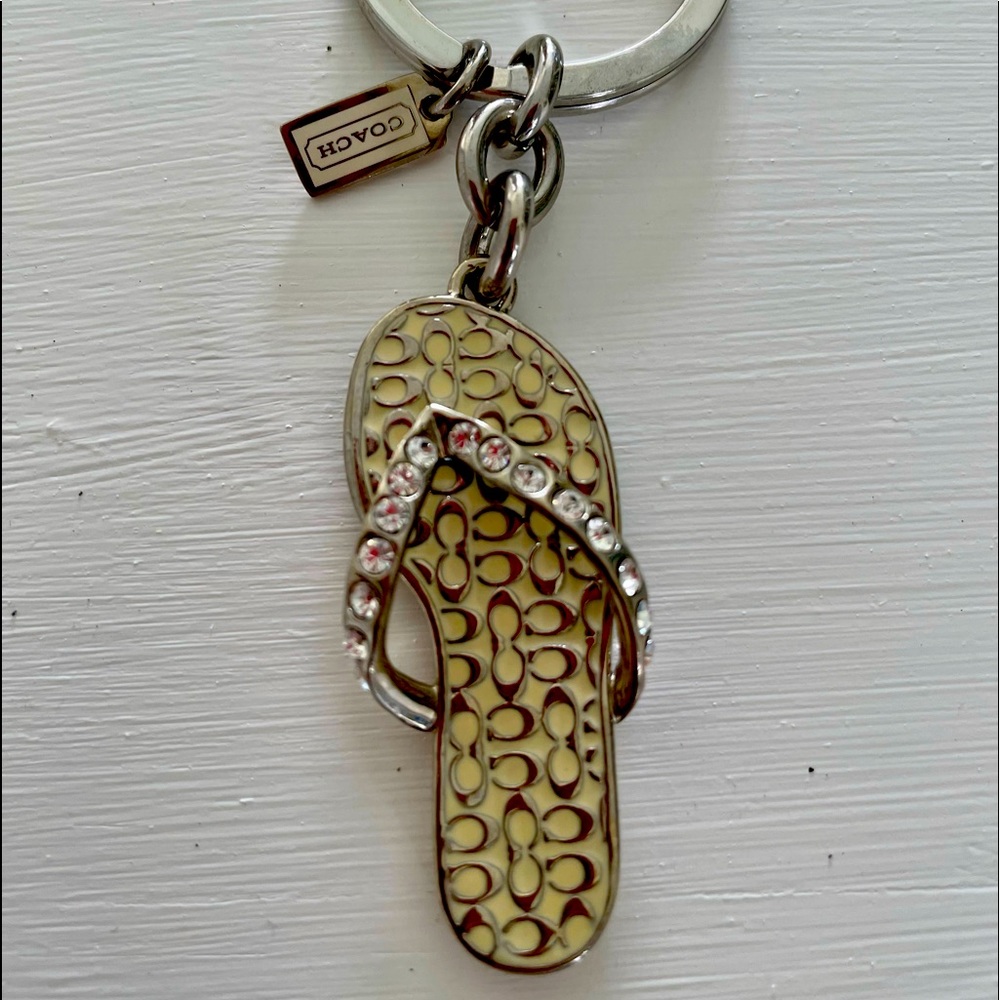 Coach Pave Crystal Flip Flop Sandal Keychain/Keyring/… - Gem